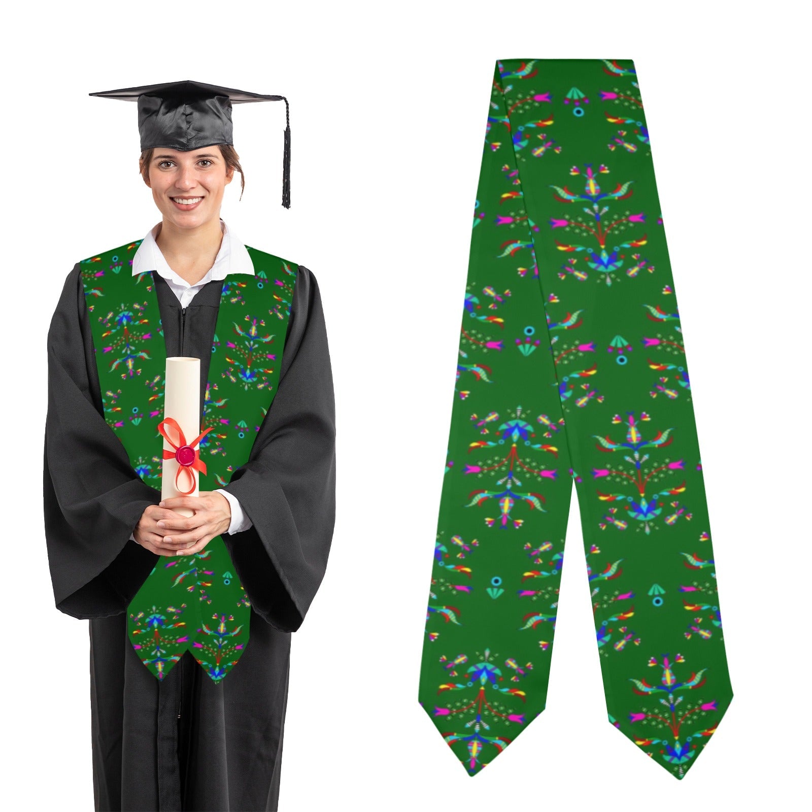 Dakota Damask Green Graduation Stole – 49DzineMembers
