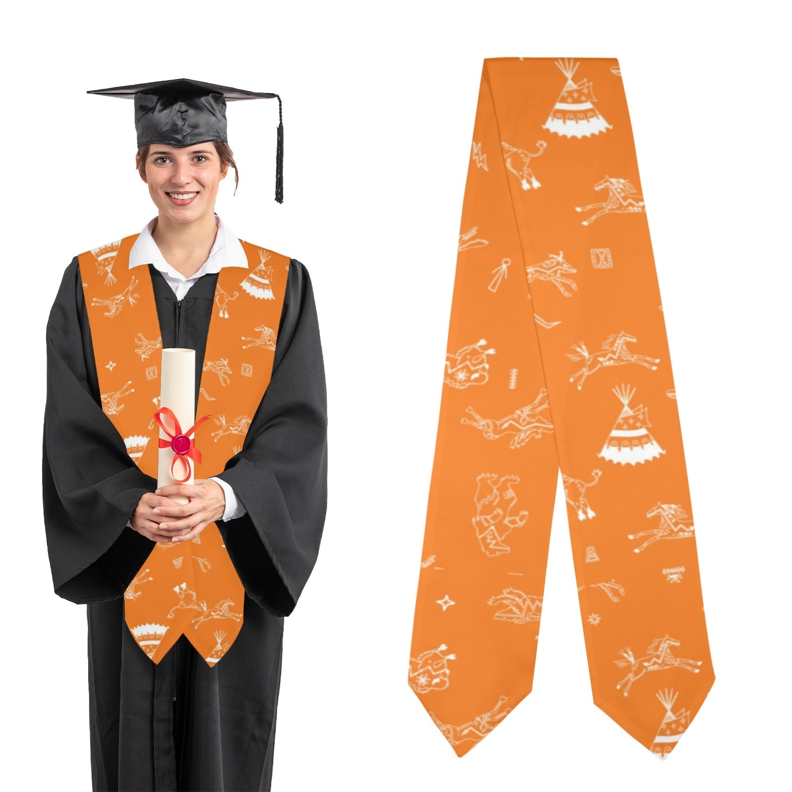 Ledger Dables Orange Graduation Stole – 49DzineMembers