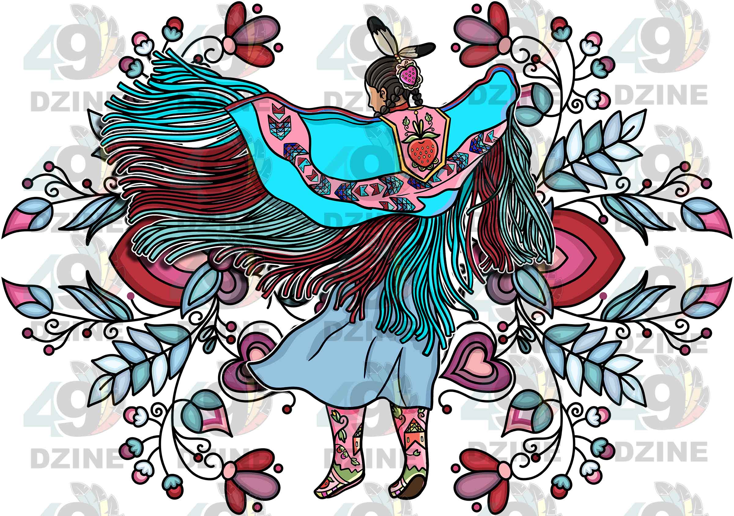 Fancy Dancer with background 4 Transfer (Various Sizes) – 49DzineMembers