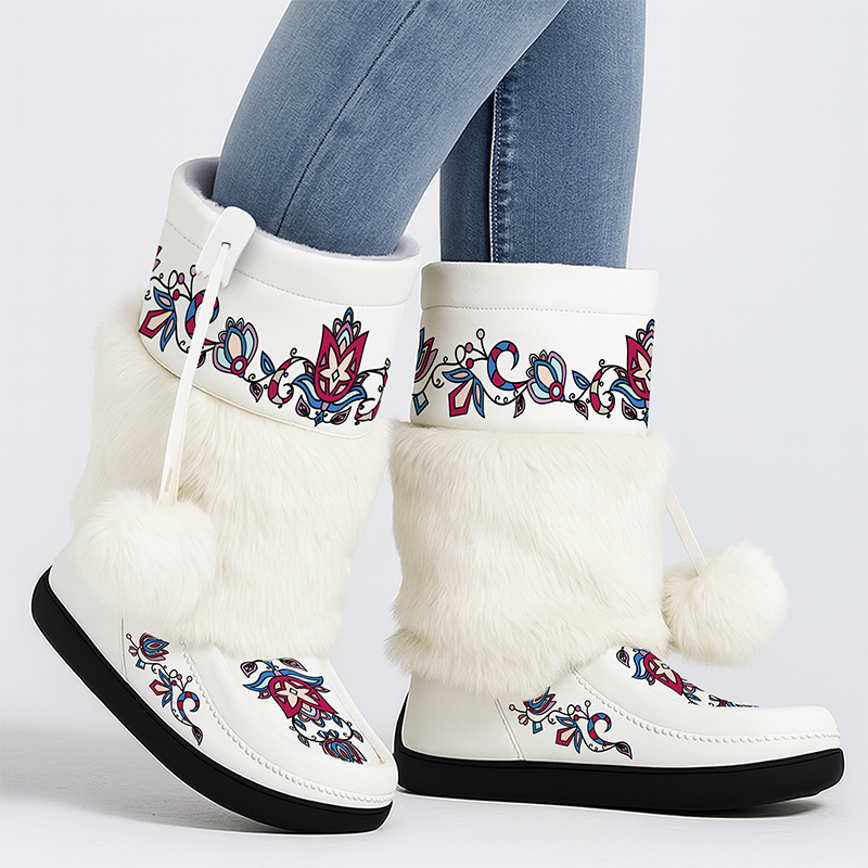 Northern Ember Real Leather MocLux Calf with Fur – 49DzineMembers