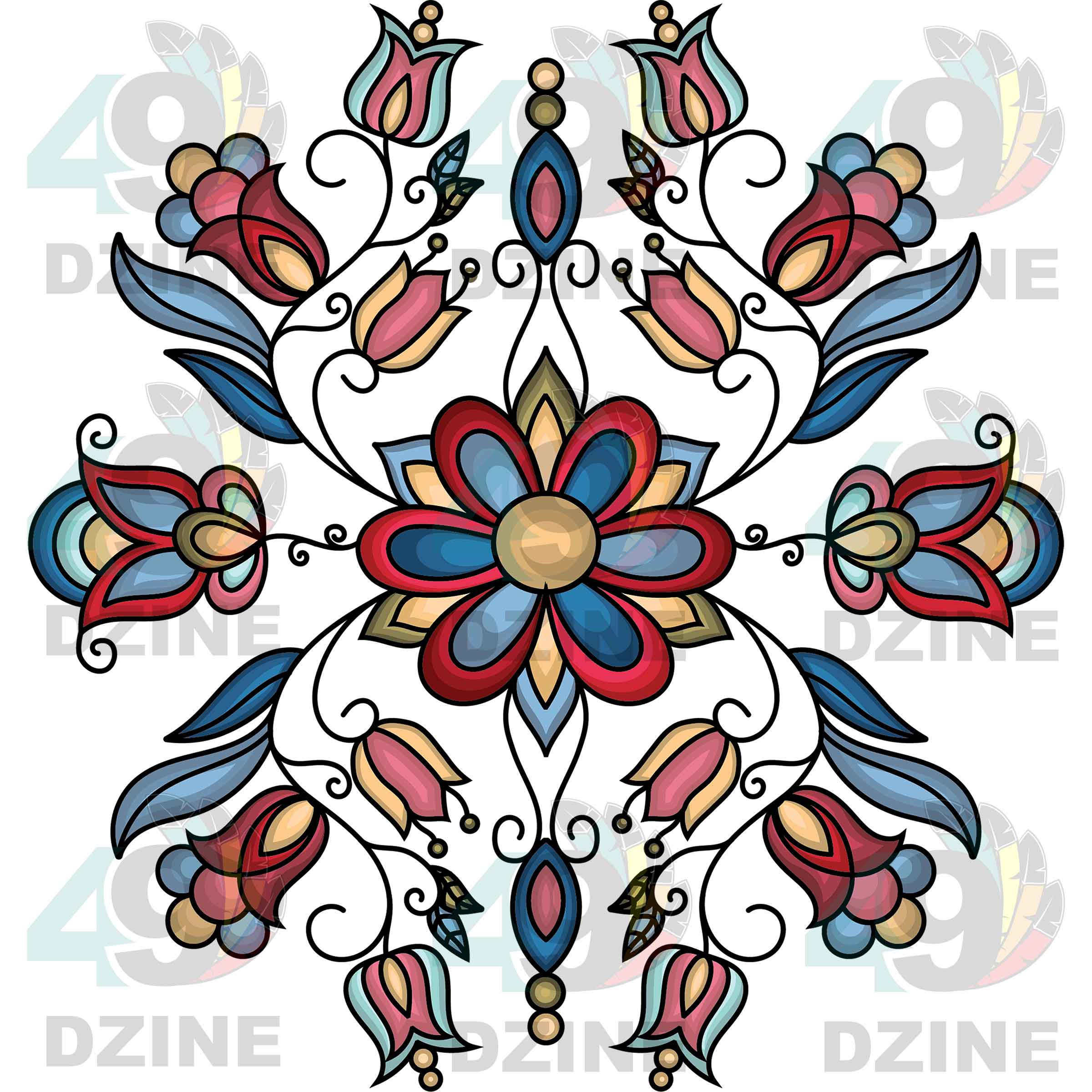 Frozen Petal Cascade Transfer (Various Sizes) – 49DzineMembers