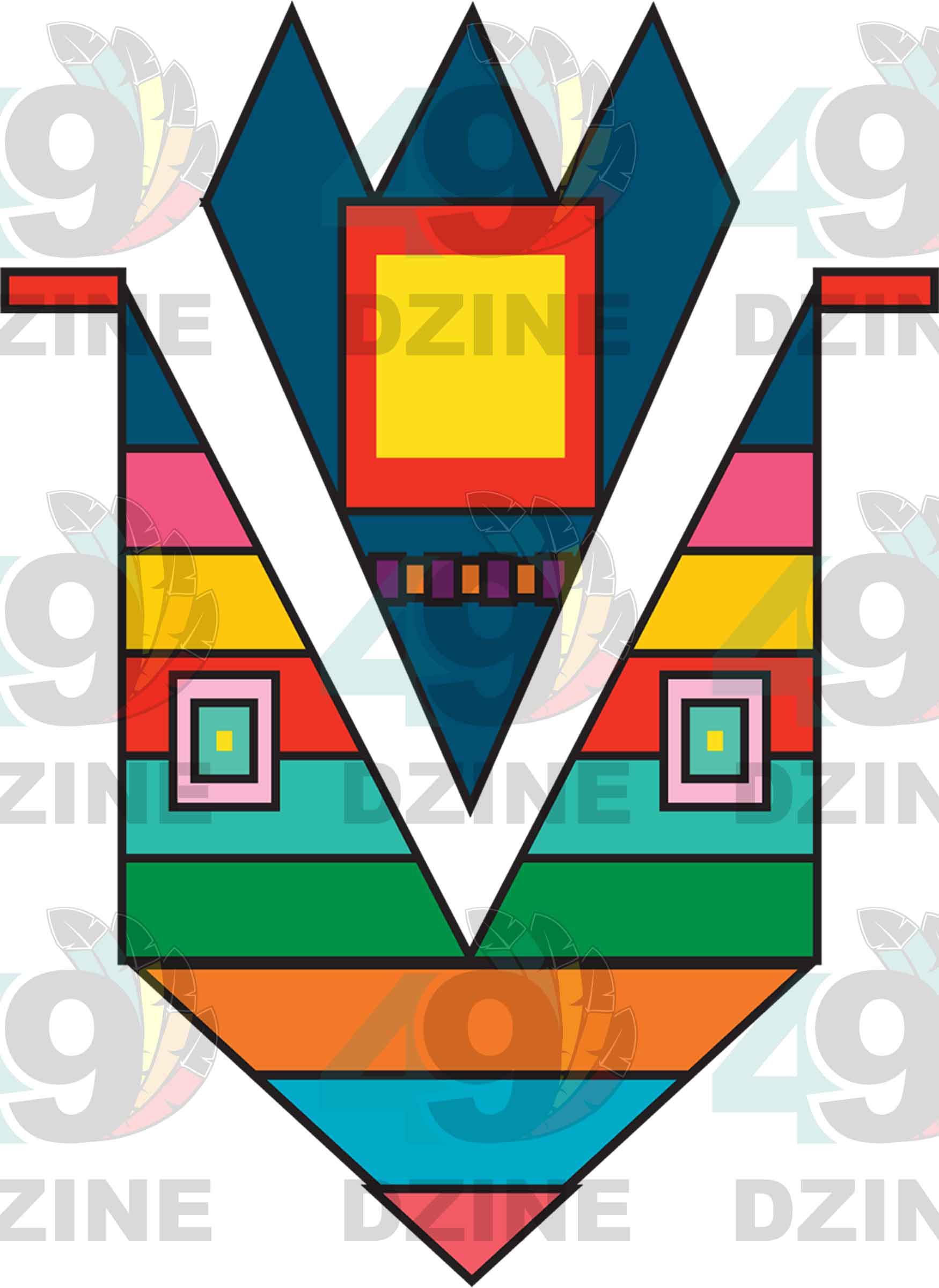 Heart of the Earth Geometric Shape 5 Transfer (Various Sizes ...