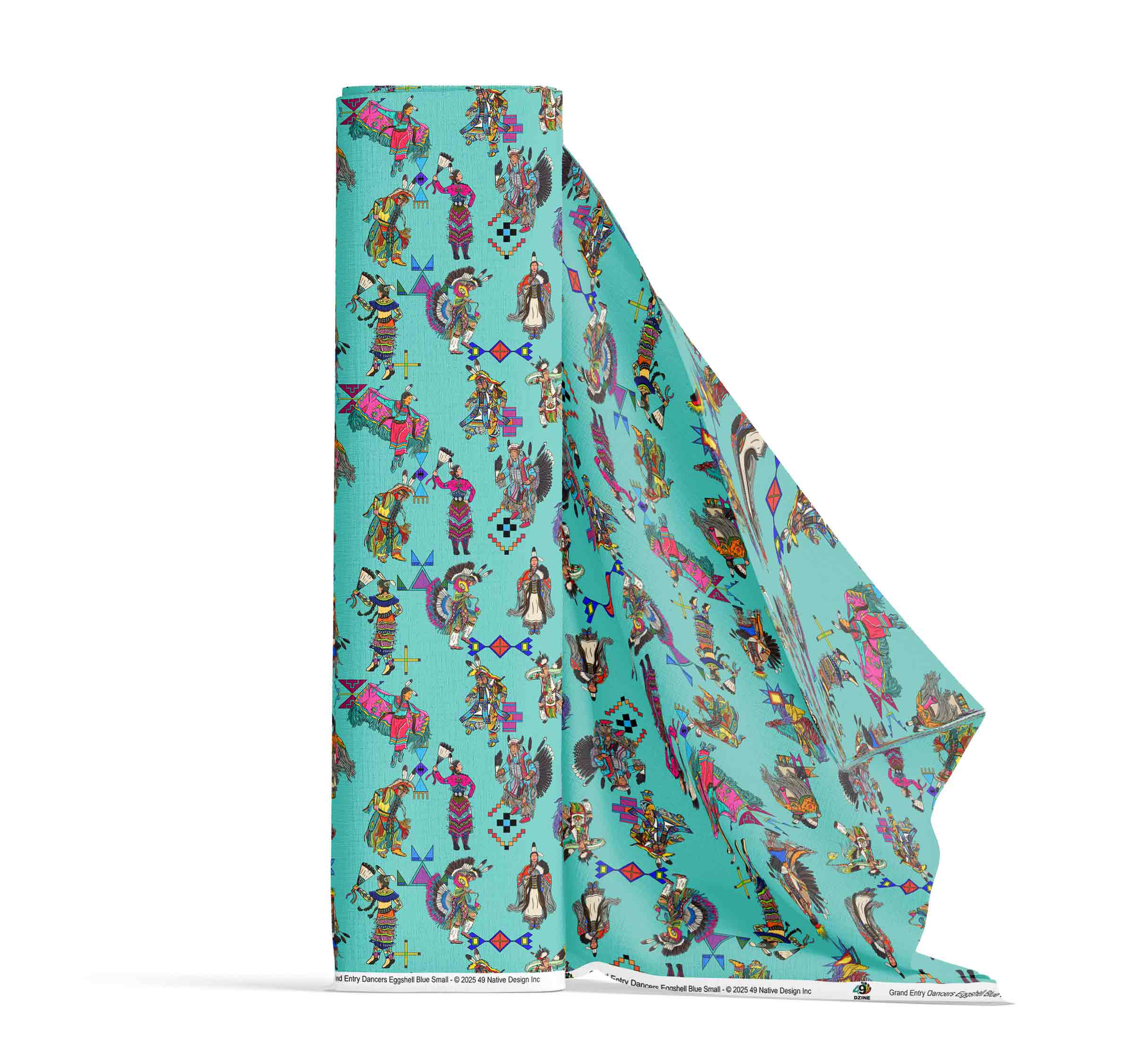 Grand Entry Dancers Eggshell Blue Small Fabric – 49DzineMembers