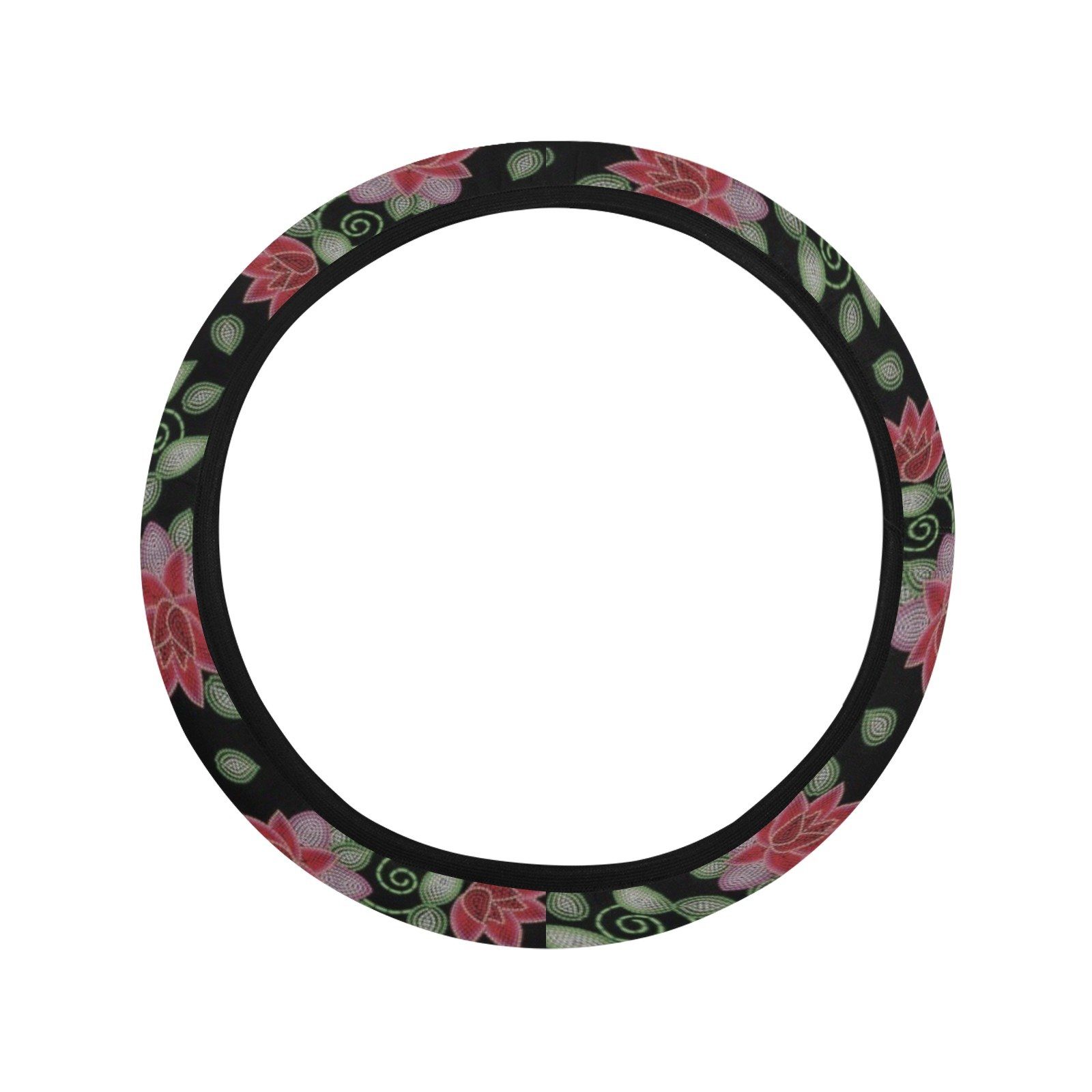 Red Beaded Rose Steering Wheel Cover – 49DzineMembers